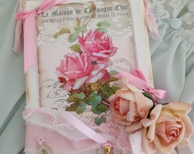 Pink Shabby French Roses Wall Decor Sign / Shabby Cottage - Etsy