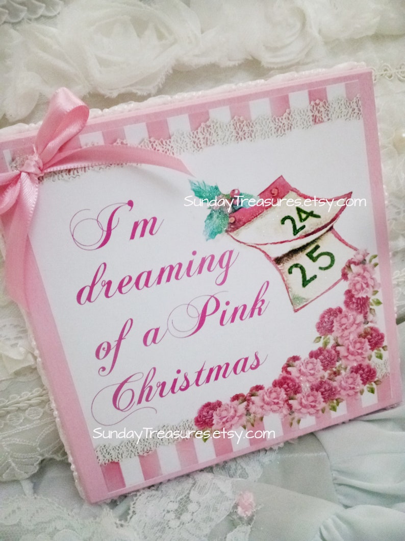 I'm Dreaming of a Pink Christmas PINK Christmas Sign / 6x6 - Etsy