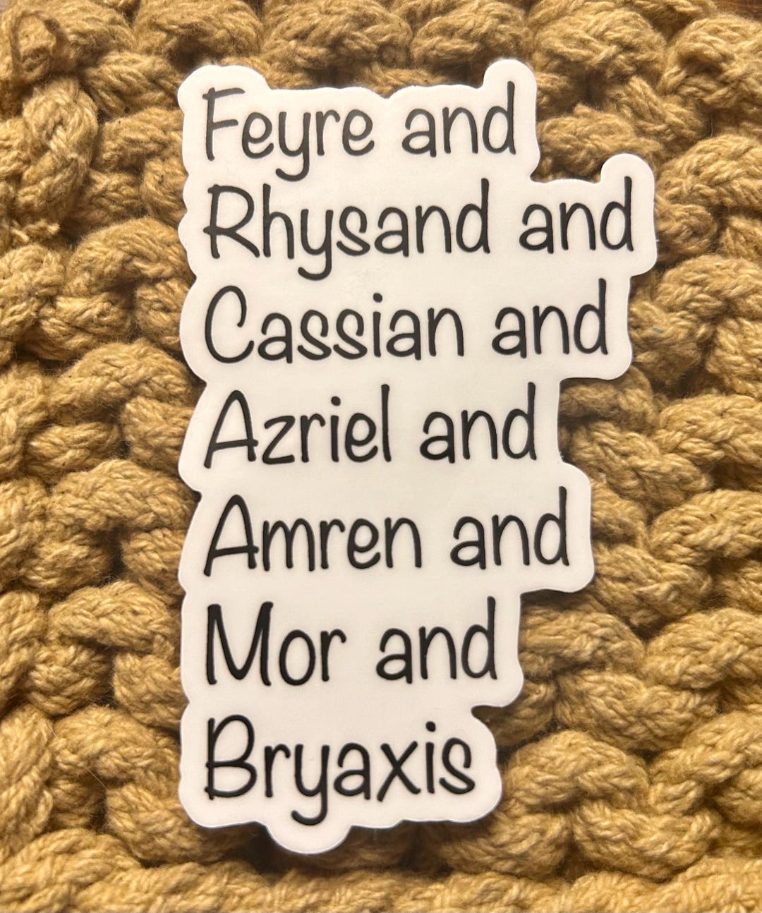 ACOTAR Character Sticker - Etsy
