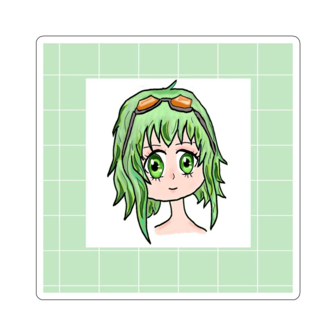 Vocaloid Gumi Chibi Sticker - Cute Anime Decal, Laptop Decal ...