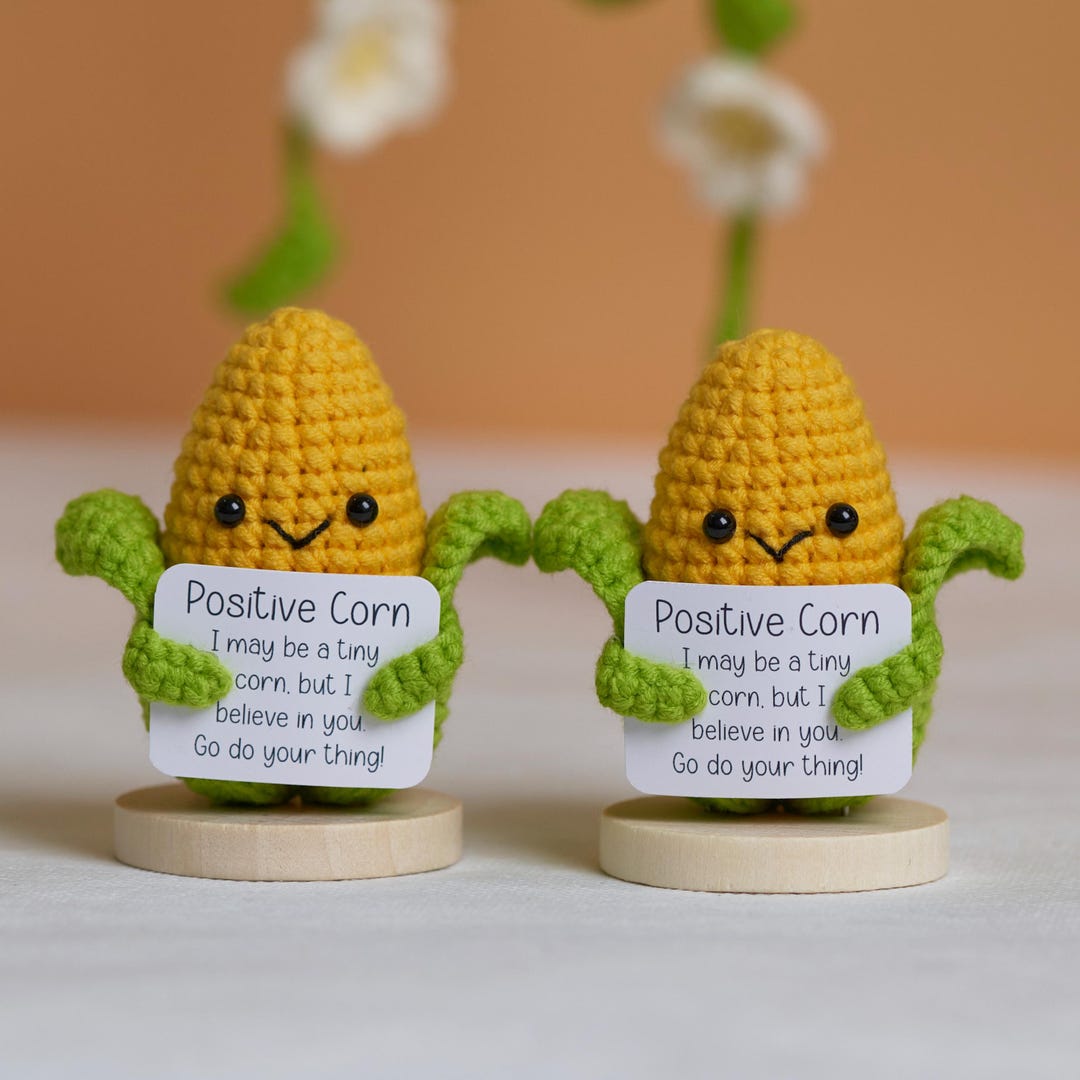 Handmade Crochet Positive Corn, 1PCS Emotional Support Gift, Back to ...