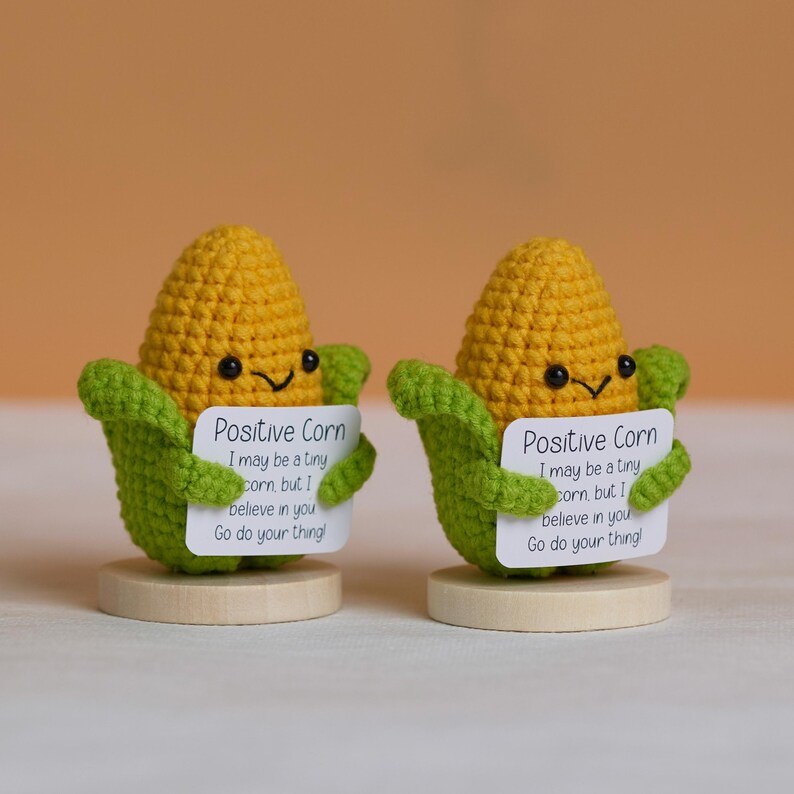 Handmade Crochet Positive Corn, 1PCS Emotional Support Gift, Back to ...