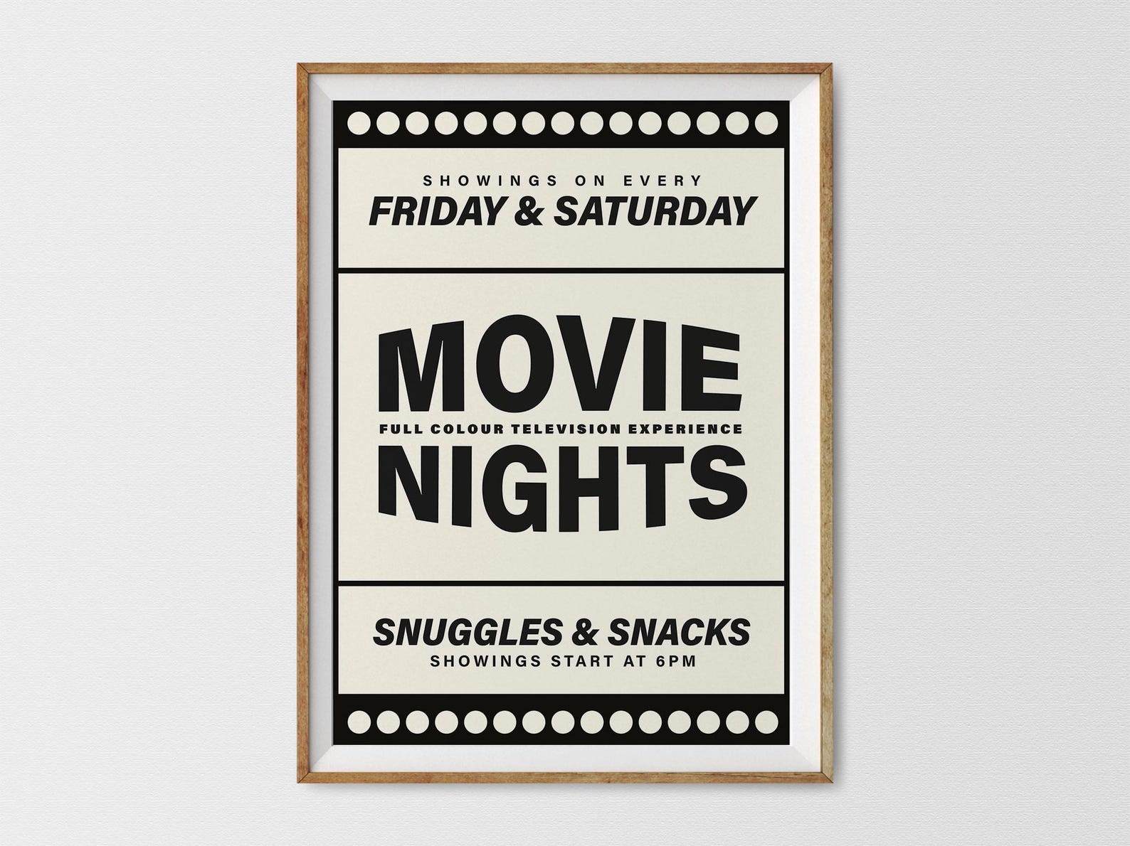 Retro Movie Night Poster Bundle Vintage Classic Film Posters Retro ...