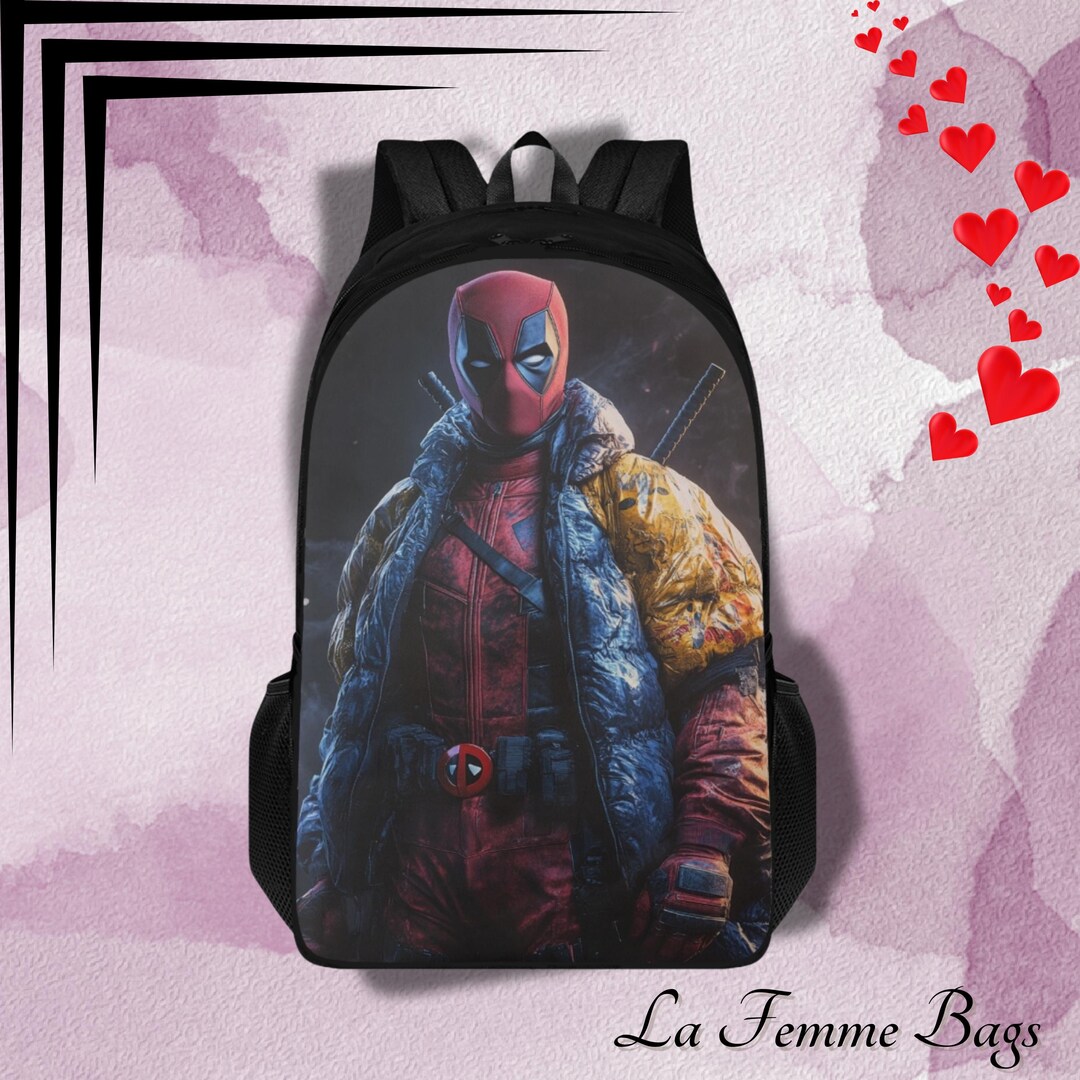 Deadpool Retro Backpack, 80s Comic Style Backpack, Retro Superhero ...