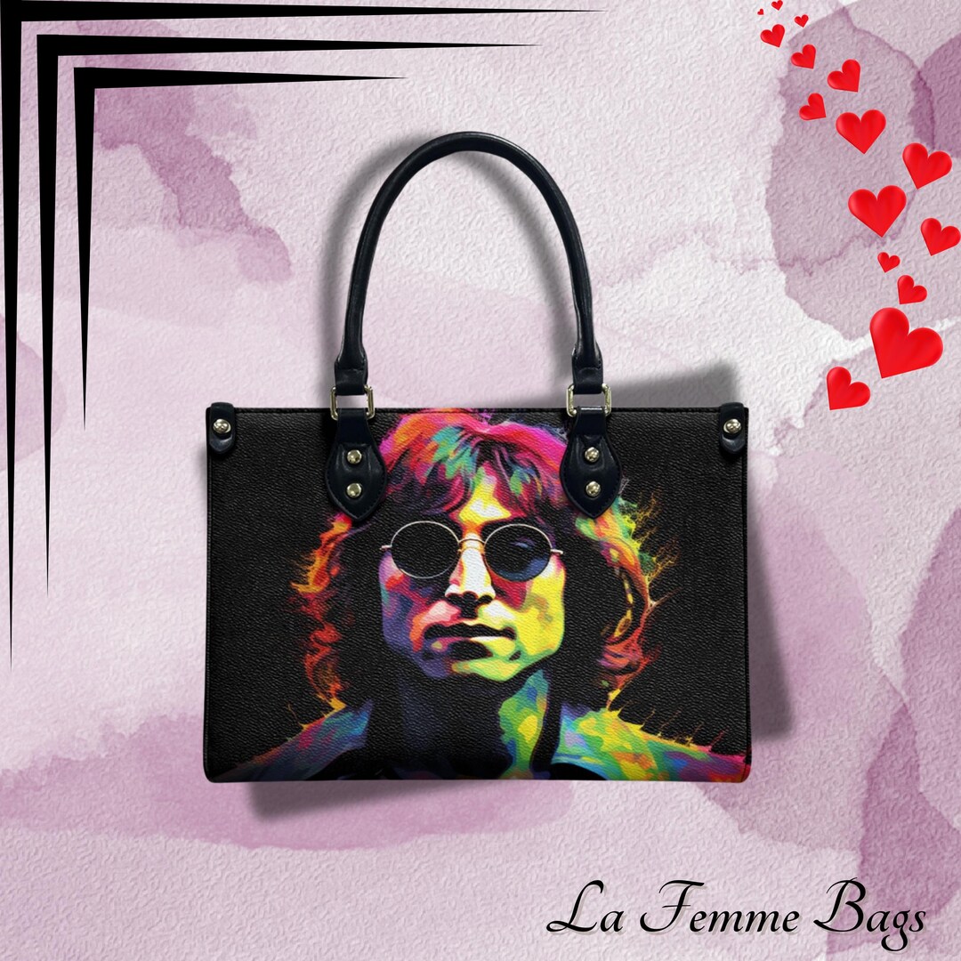 John Lennon Handbag, Pop Art Handbag, Rock Music Tote Bag, Beatles ...