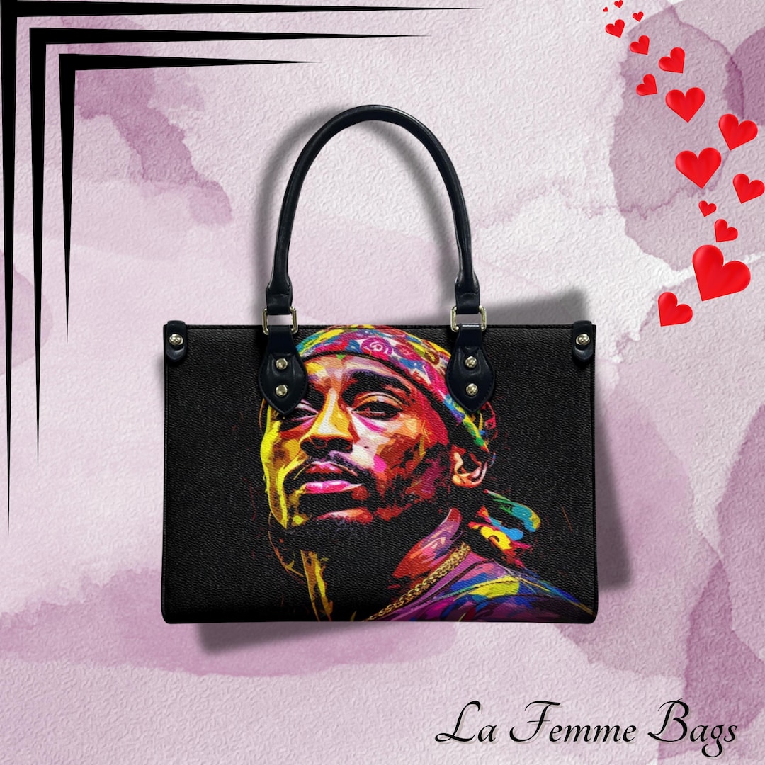 Tupac Shakur Handbag, Hip Hop Icon Handbag, Tupac Rap Legend Handbag ...