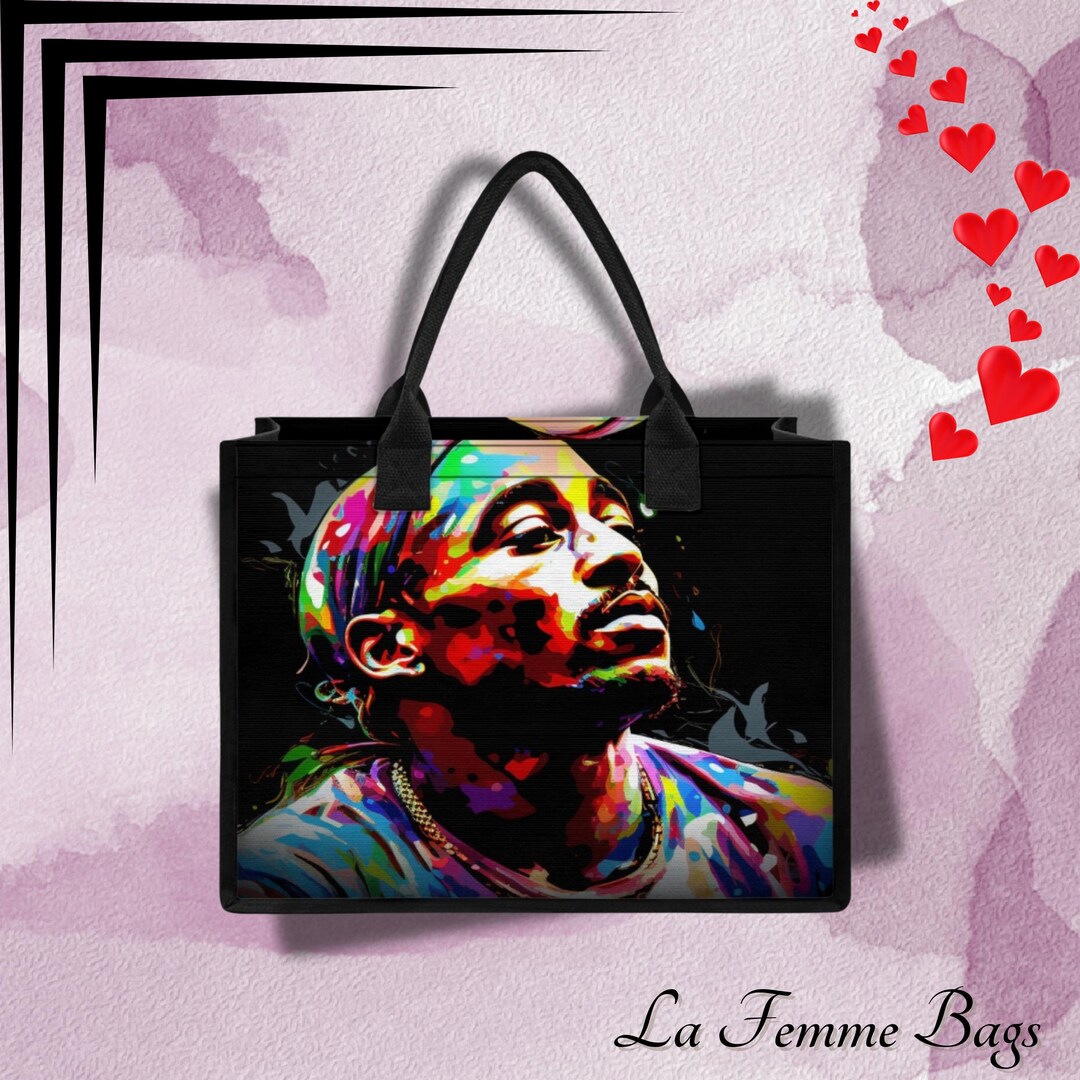 Tupac Shakur Handbag, Hip Hop Icon Handbag, Tupac Rap Legend Handbag ...