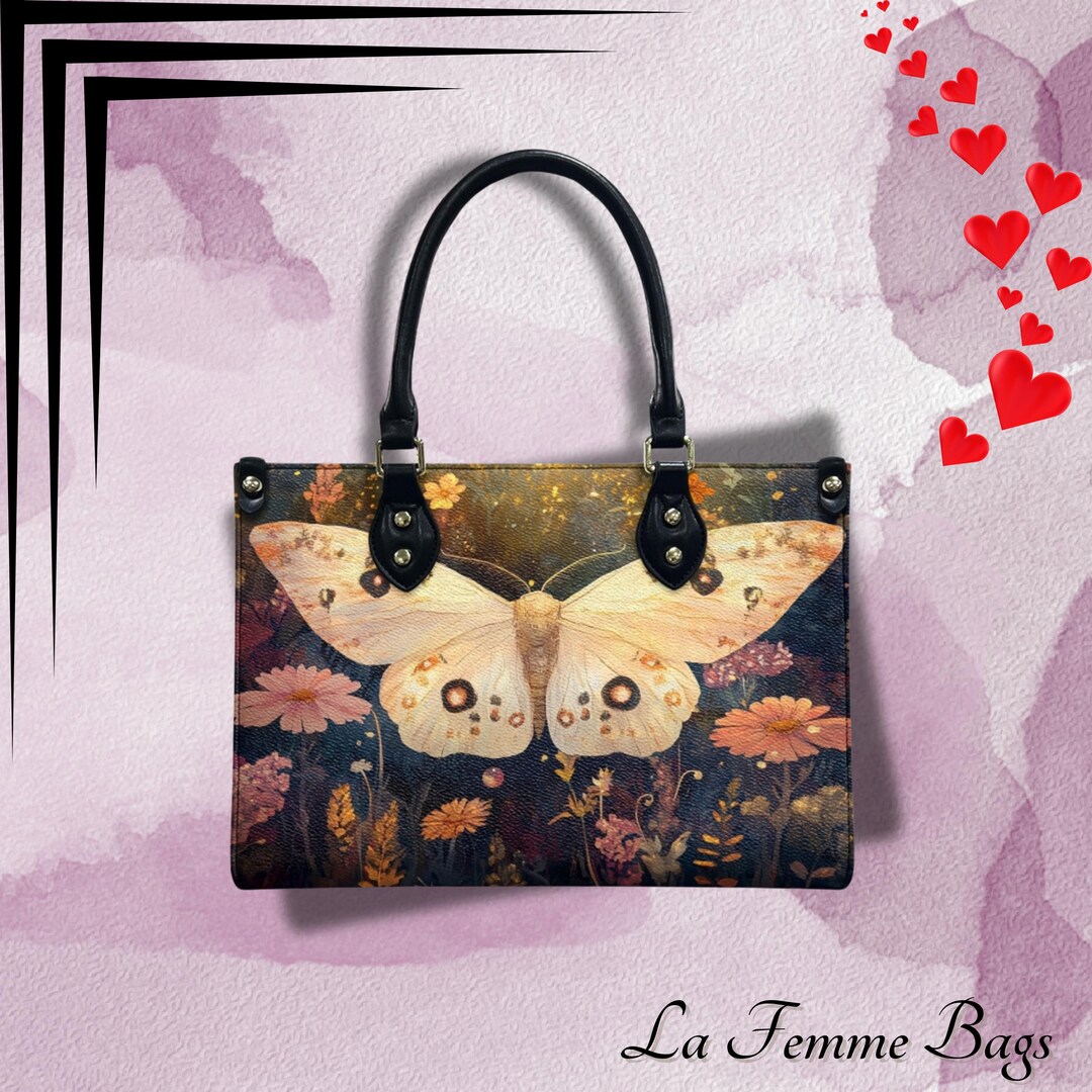 Gothic Moth Dark Academia Handbag, Gothic Moth Handbag, Cottagecore ...