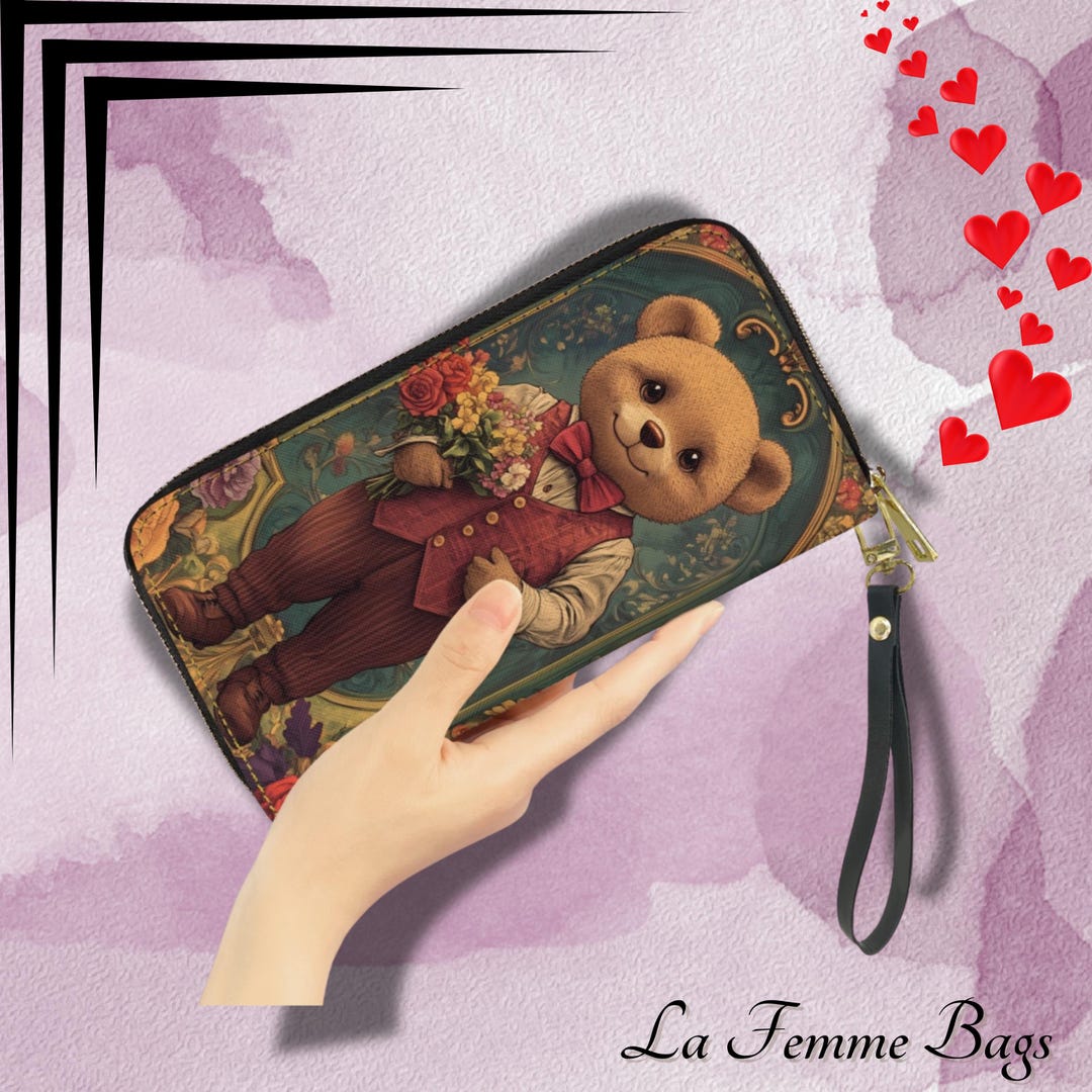 Teddy Bear Purse, Teddy Bear Clutch Bag, Cute Bear Purse, Vintage Teddy ...