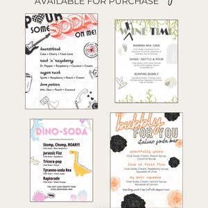 Italian Soda Station at Home Party Menu, Multi-use Printable Italian ...
