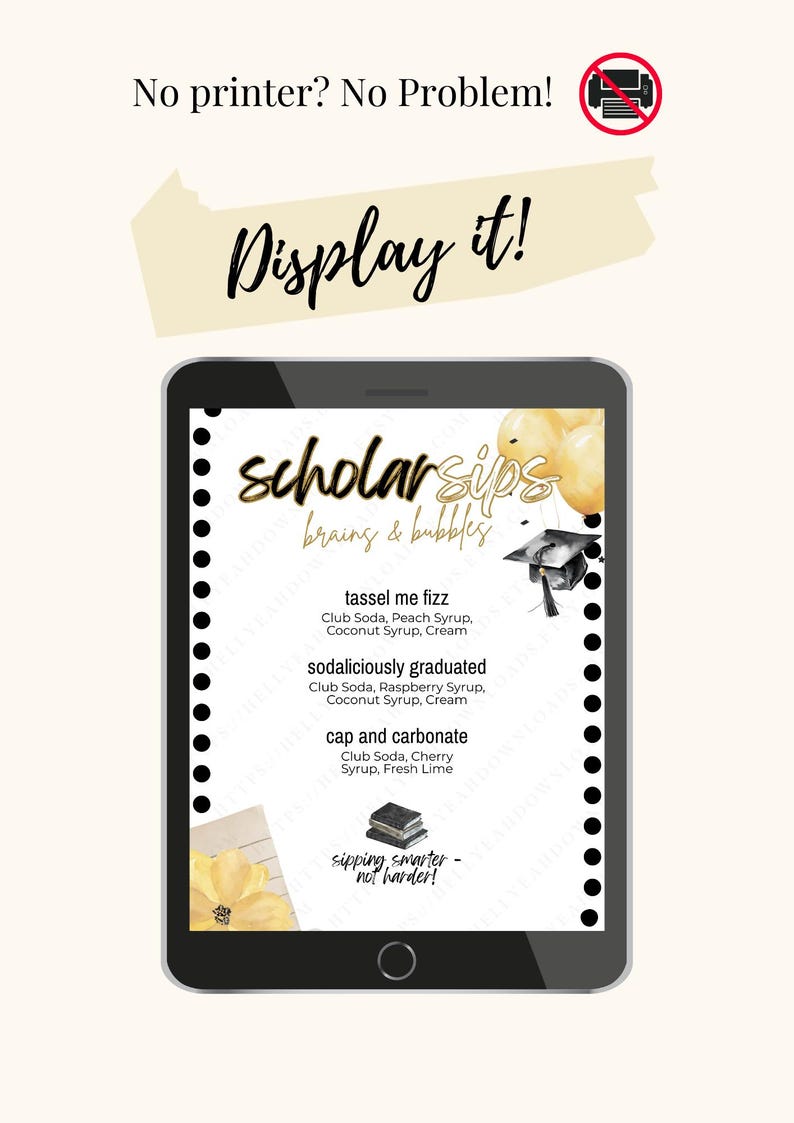 Scholar Sips Brains and Bubbles DIY SODA BAR, Soda Pop Menu Download ...