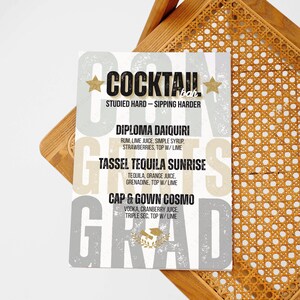 CONGRATS GRAD Cocktail Bar Sign for Graduate, Bold Graduation Event ...