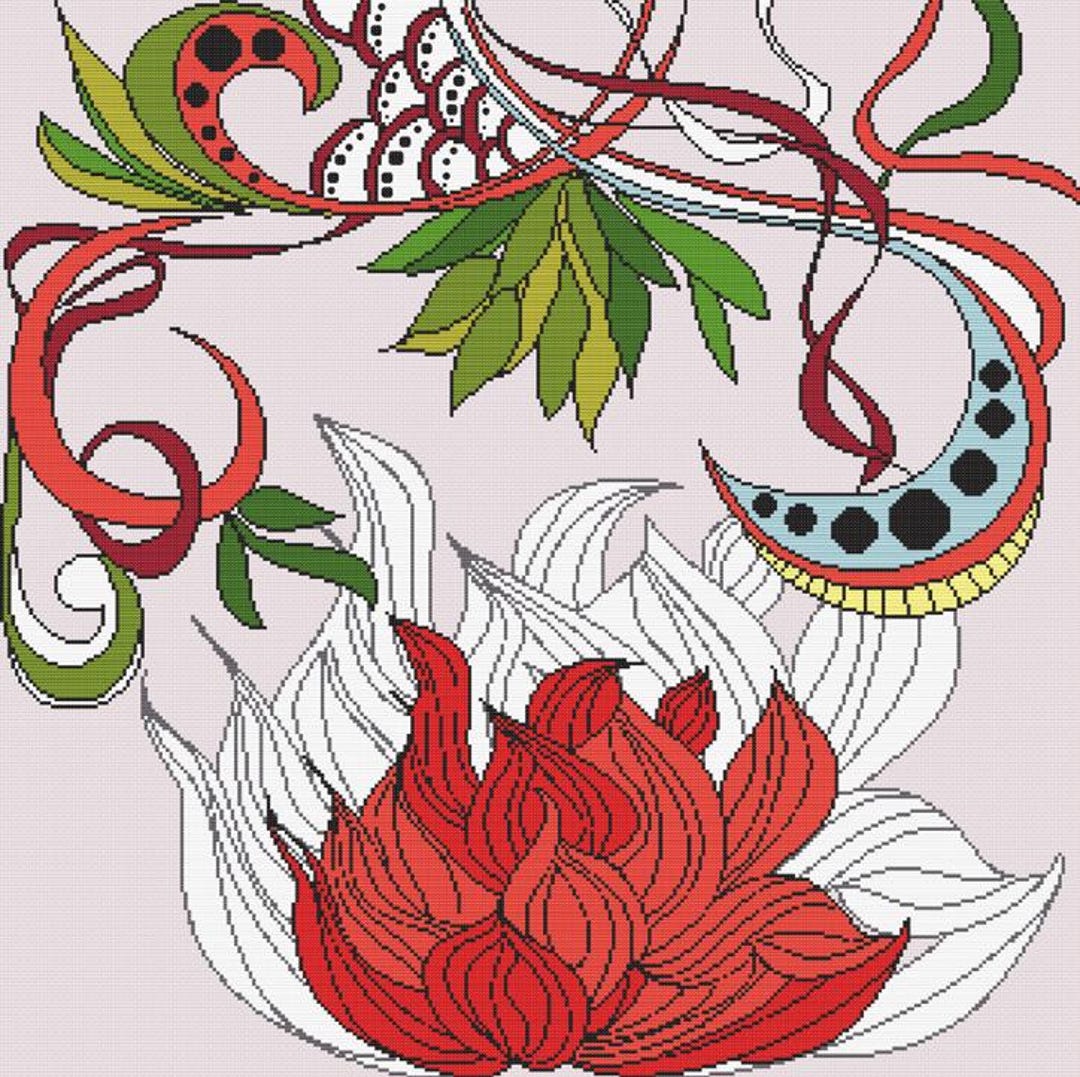 Botanica Obscura Cross Stitch Pattern – Dark Floral PDF – Gothic ...