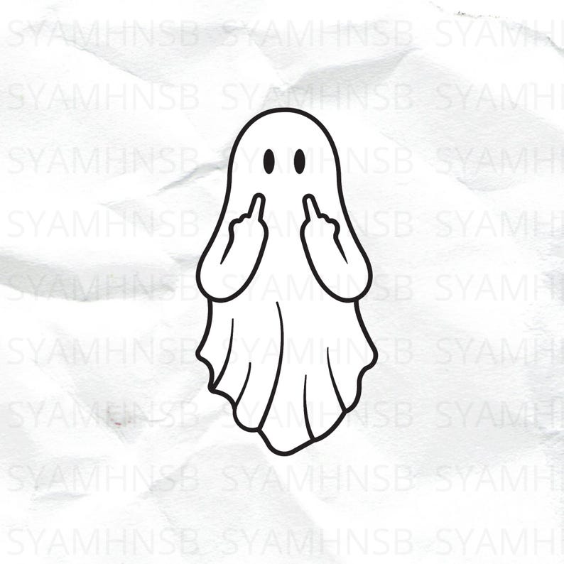 Middle Finger Ghost Svg , Middle Finger Svg , Middle Finger Clipart ...