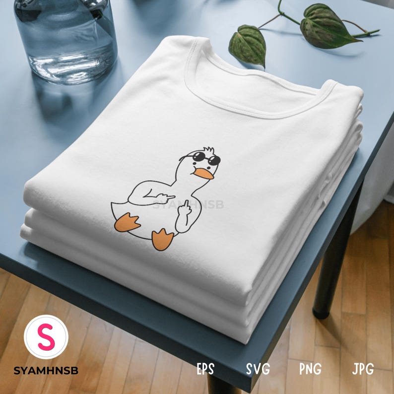 Middle Finger Duck Svg, Flip off Svg Png Eps, Vector Graphic Cut File ...