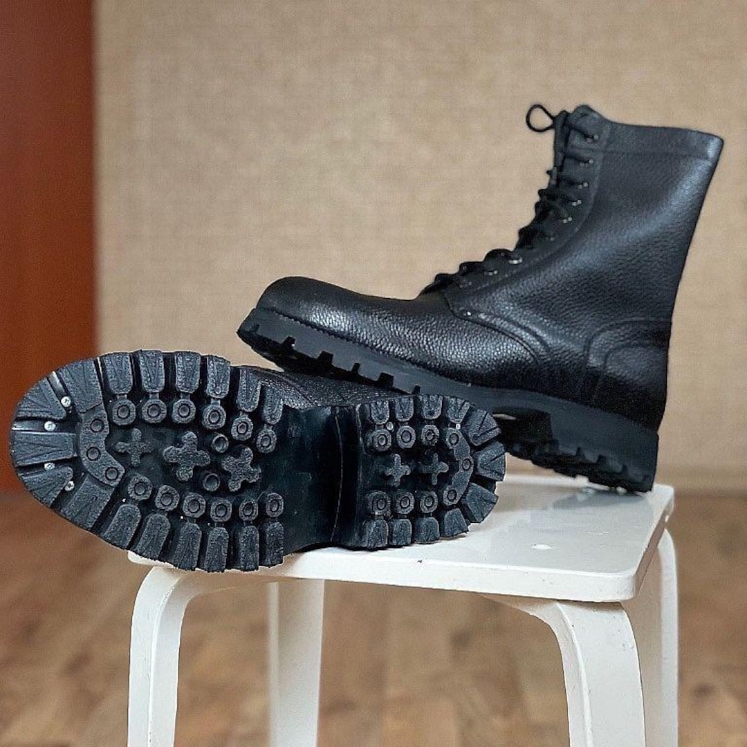 Leather High Leg Tactical Hiking Genuine Military Combat Army Uniform ...