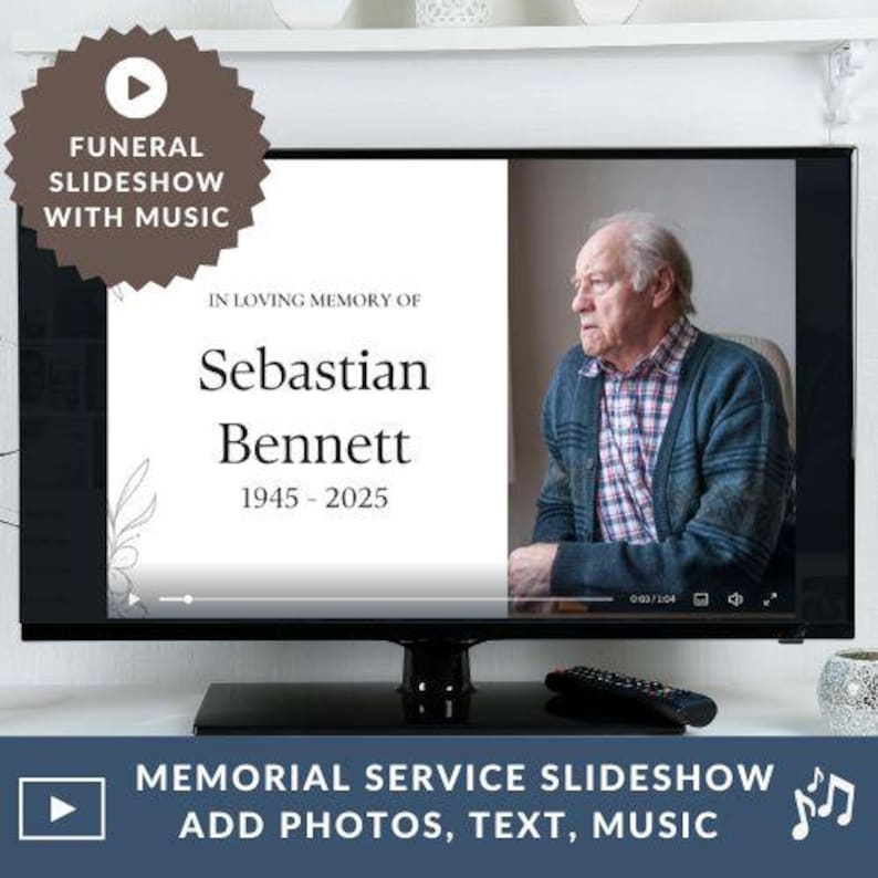 Custom Funeral Slideshow: Celebration of Life Memorial Video (48 Hour ...