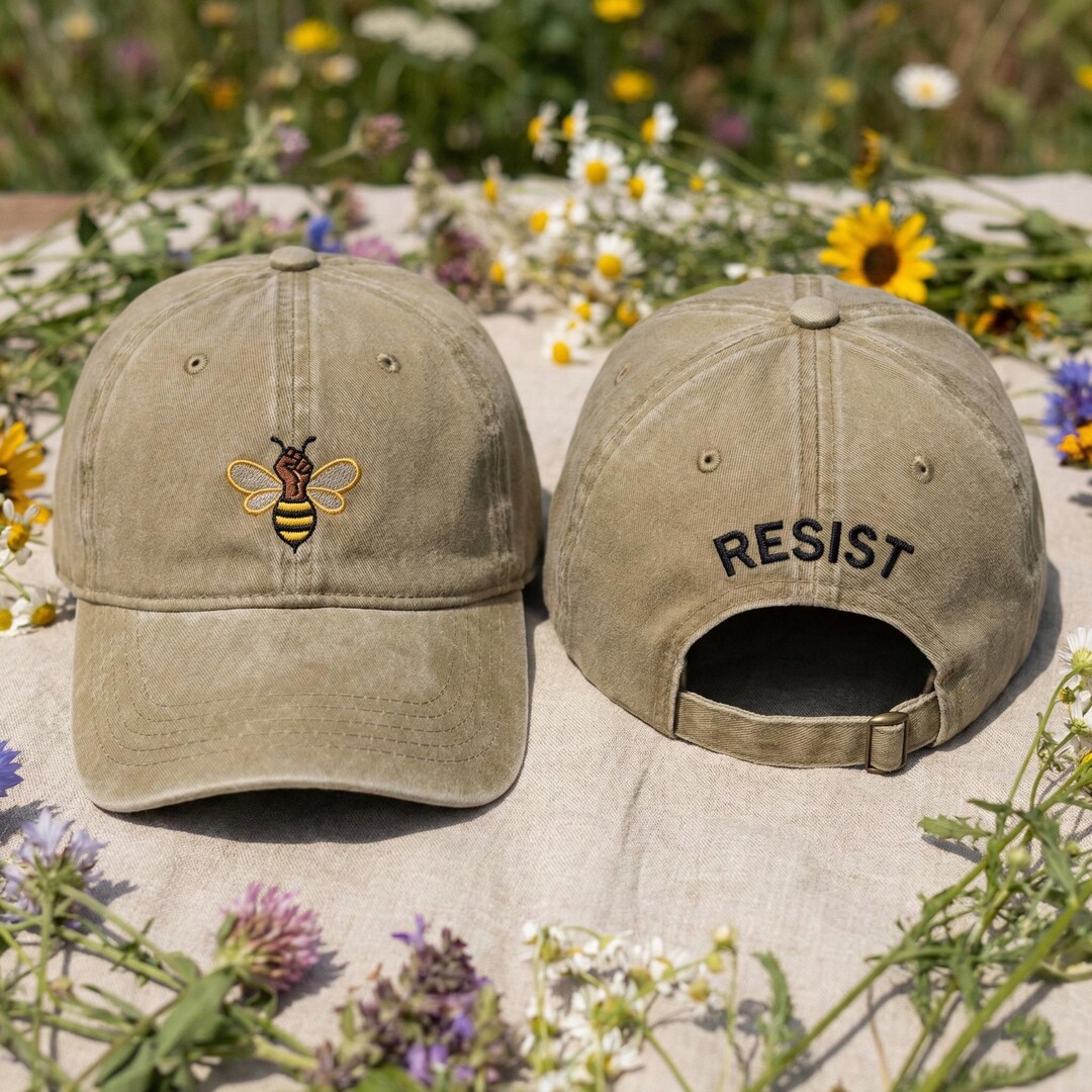 Resist Bee Embroidered Hat, Black Lives Matter Support Cap, Social ...