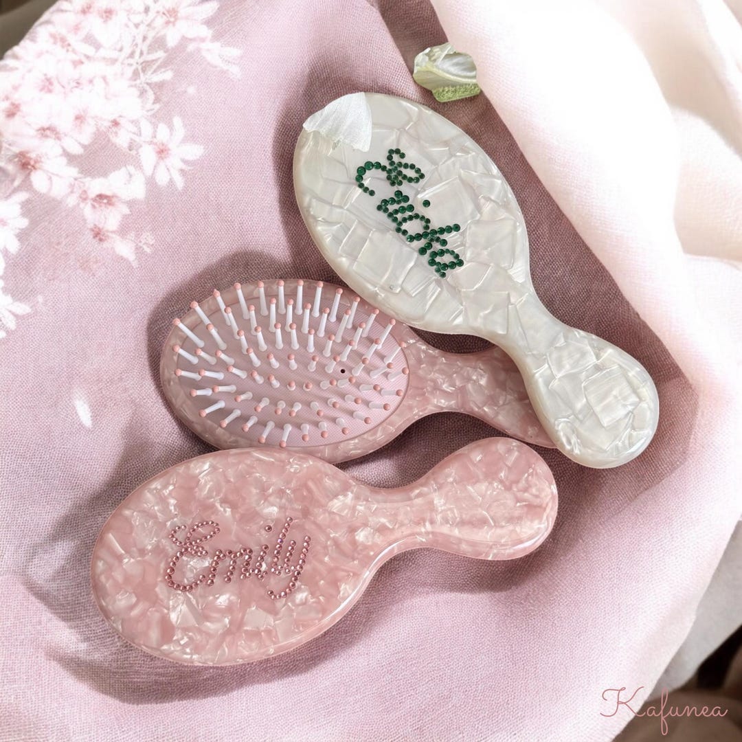Personalized Name Hair Brush Comb, Custom Hair Accessories for Girls ...