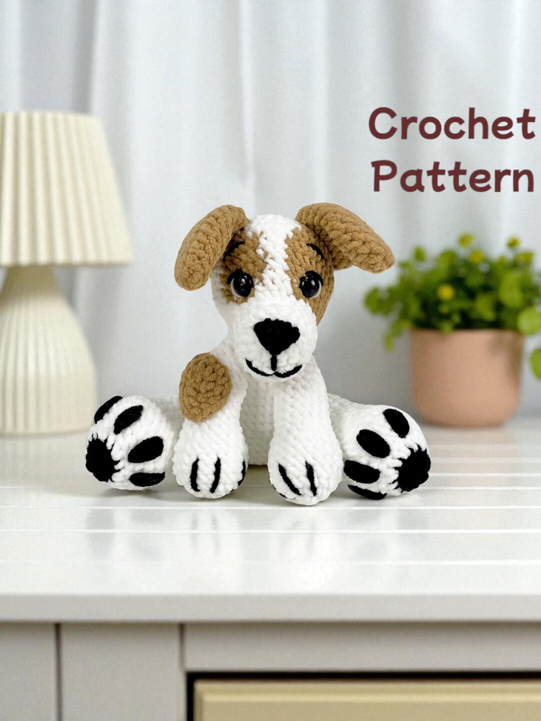 Jack Russell Crochet Pattern: Amigurumi Terrier Puppy (PDF Pattern) - Etsy