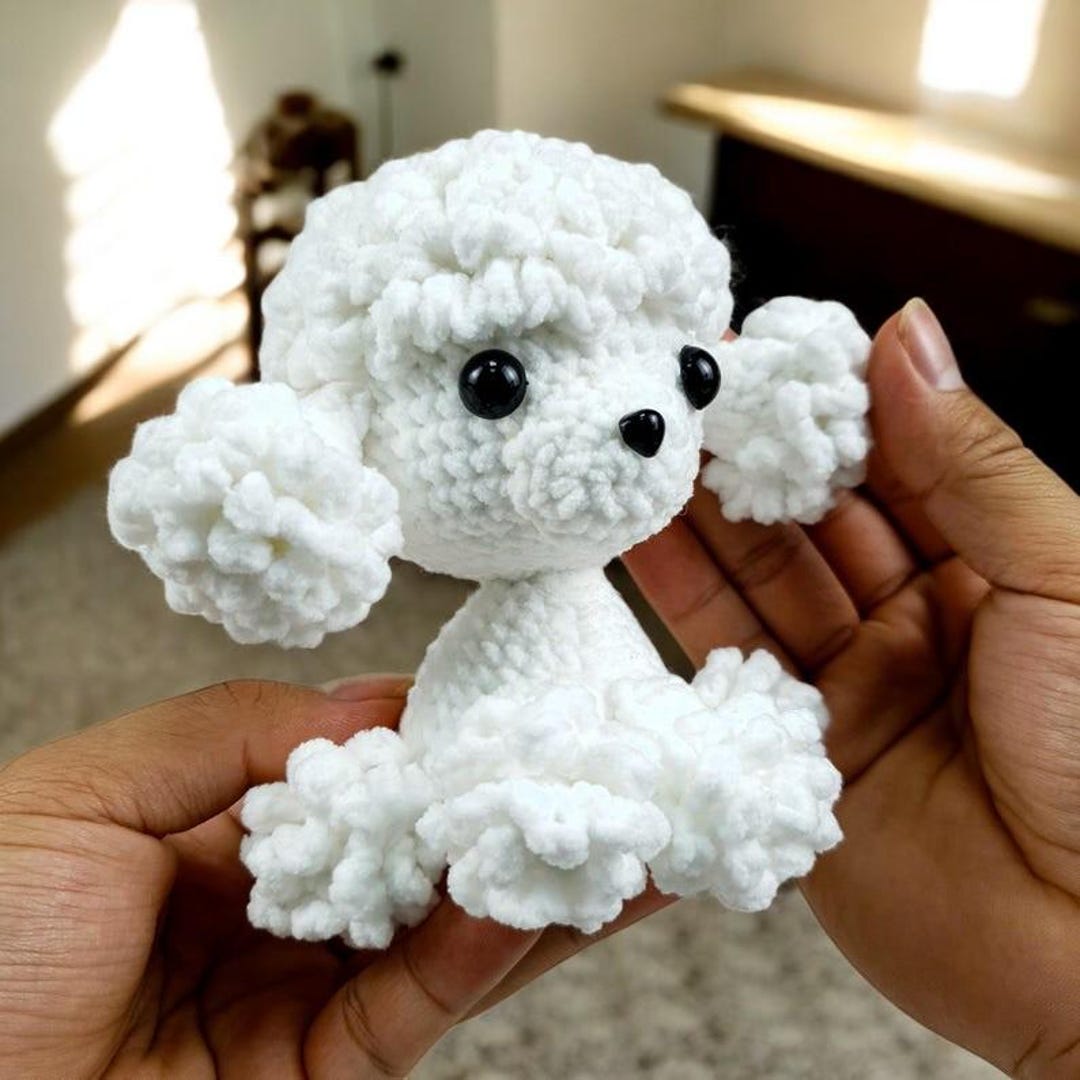 The Tiny Poodle Dog Crochet Pattern PDF is Available for Creating Small ...