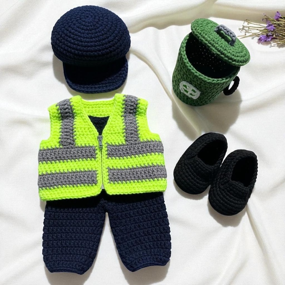 Crochet Baby Outfit Set – Civil Engineer, Utility Worker, Oil Gas ...