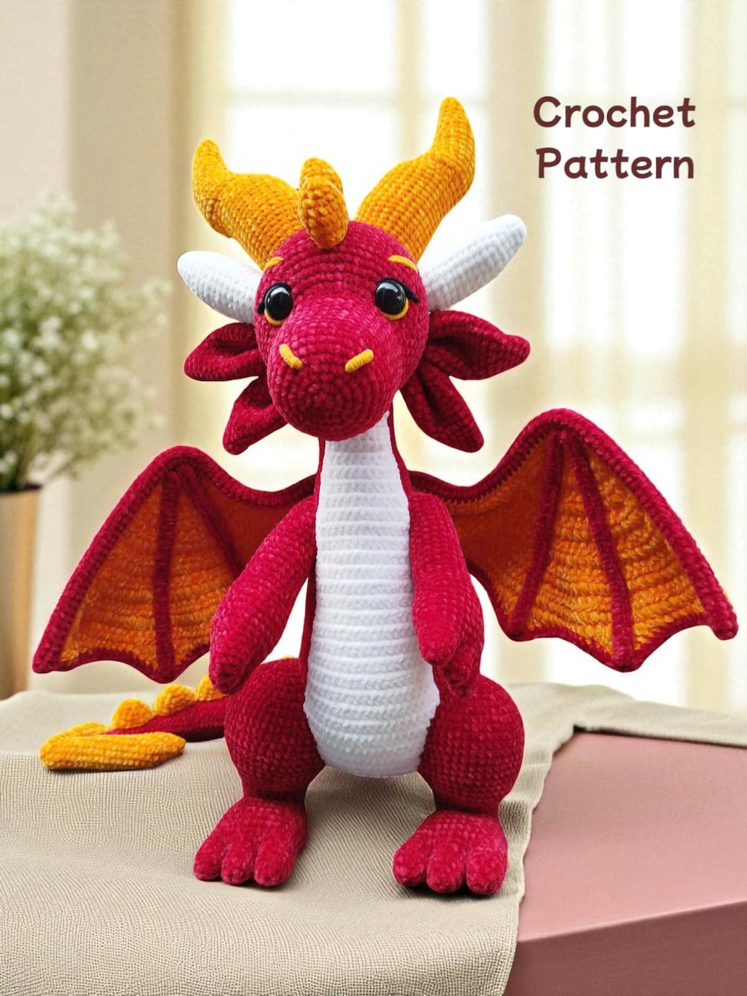 Red Dragon Crochet Pattern: Amigurumi Plush Toy (PDF Pattern) - Etsy