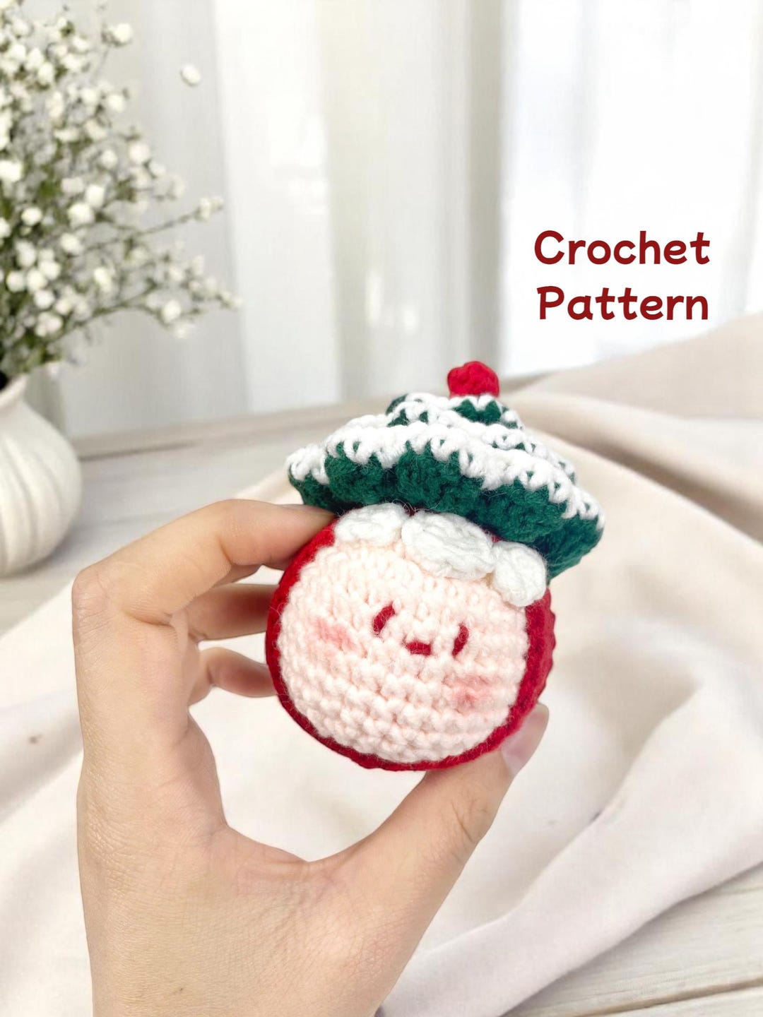 Christmas Mochi Crochet Pattern: Santa Hat Plush Toy (PDF) - Etsy