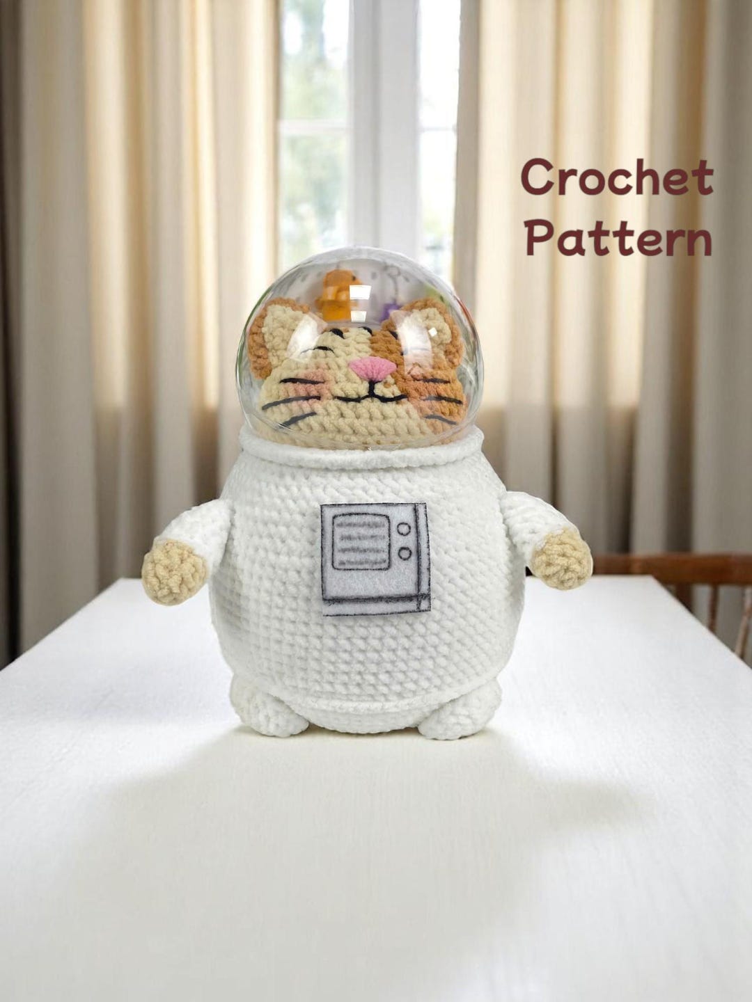 Chubby Cat Astronaut Crochet Pattern PDF, Amigurumi Space Cat Plush Toy ...