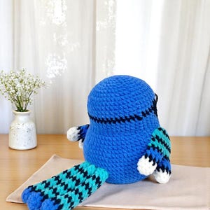 Blue Jay Crochet Pattern PDF, Amigurumi Bird Plush Toy With Striped ...