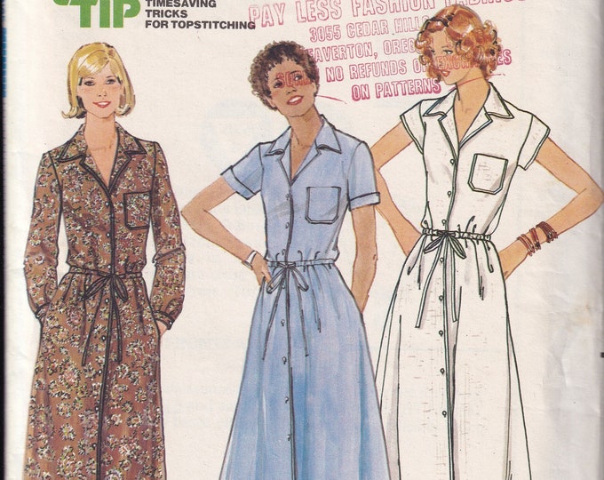 Vintage 1979 Butterick 5924 UNCUT Sewing Pattern Misses' Shirtwaist ...