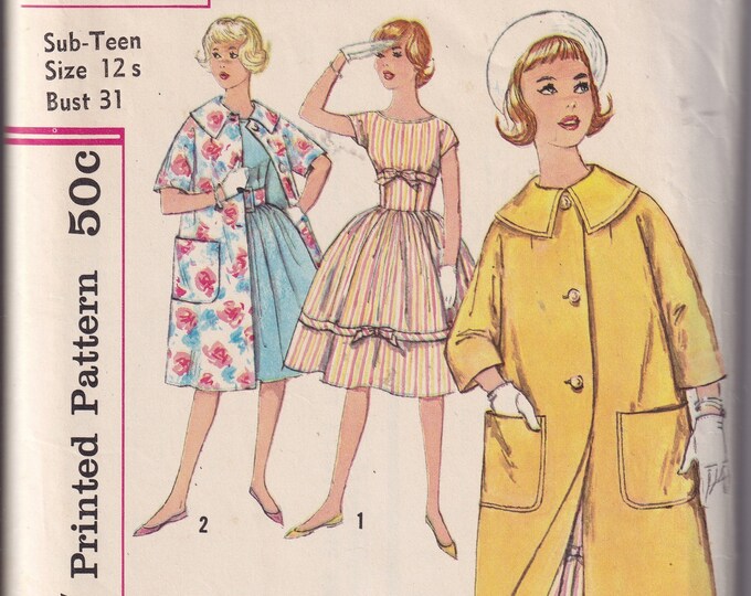 Vintage 1962 Simplicity 4457 Sewing Pattern Girl's Blouse, Top, Skirt ...