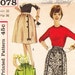 Vintage 1962 Simplicity 4078 Sewing Pattern Misses' Skirt Size 26 ...