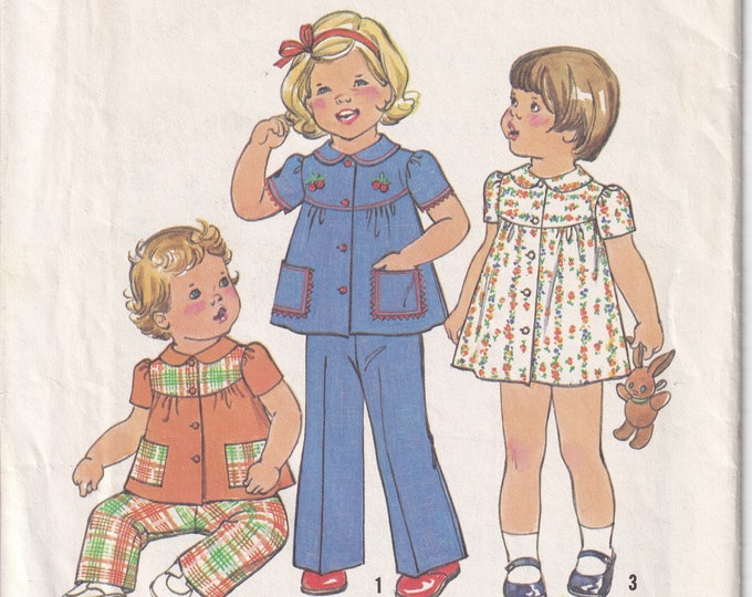 Vintage 1966 Mccall's 8407 Helen Lee Sewing Pattern Girls' Dress in Two ...