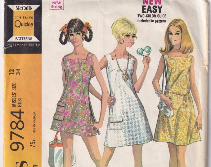 Vintage 1969 Mccall's 9784 Sewing Pattern Misses' - Etsy