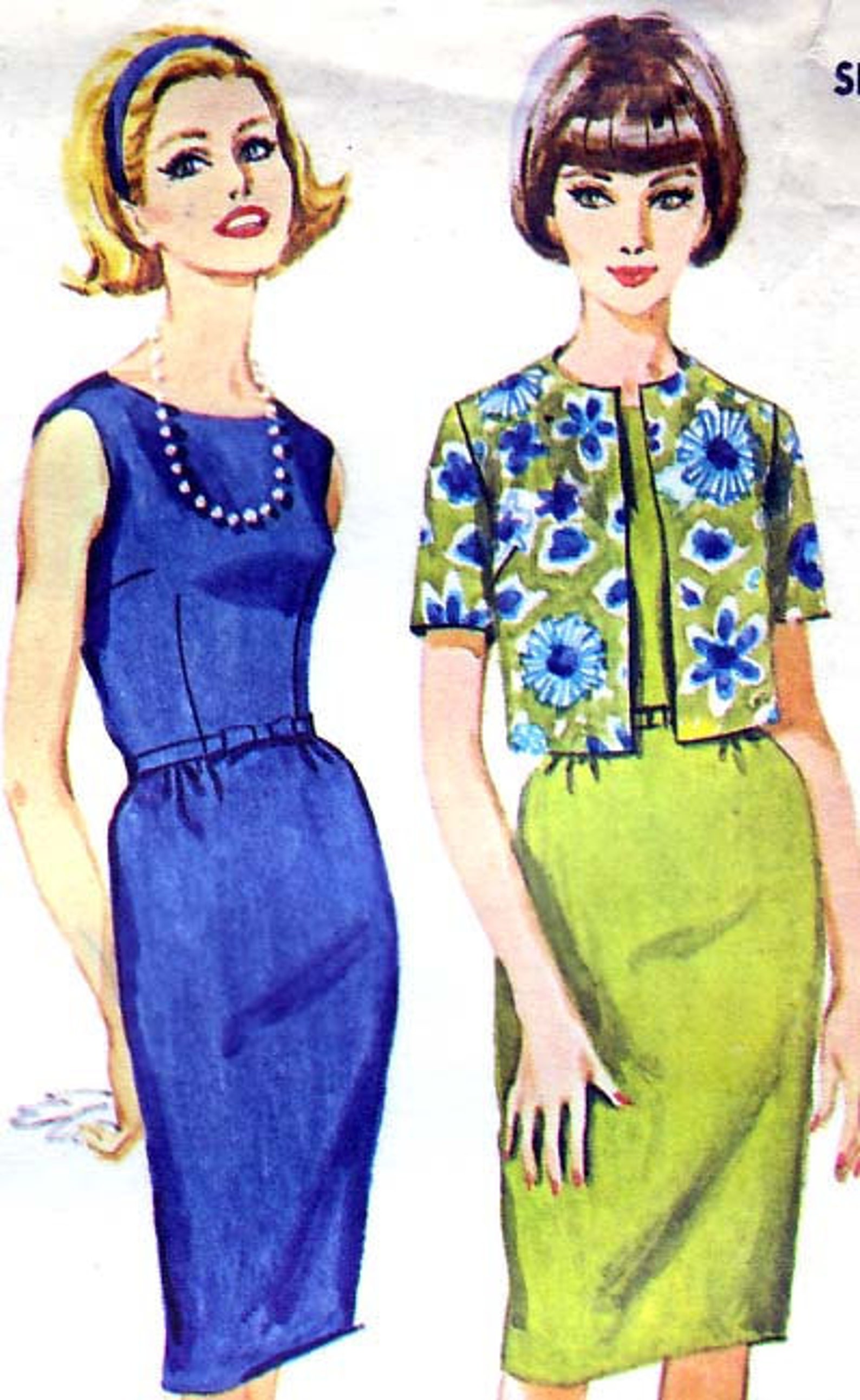 Vintage 1963 Advance 3446 Sewing Pattern Teen, Young Junior Dress and ...