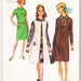 Vintage 1970 Simplicity 9083 UNCUT Sewing Pattern Misses' Dress and ...