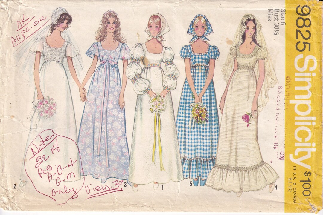 Vintage 1971 Simplicity 9825 Sewing Pattern Misses' - Etsy