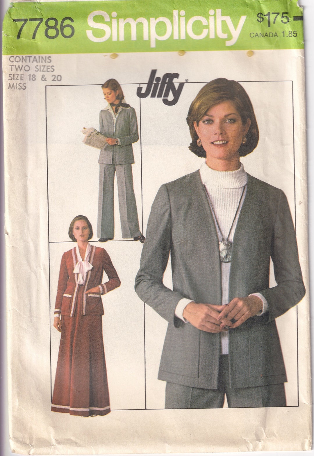 Vintage 1976 Simplicity 7786 UNCUT Sewing Pattern Misses' Skirt, Pants ...