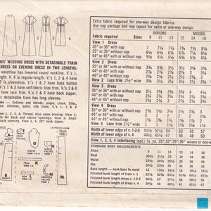 Vintage 1965 Simplicity 6352 Sewing Pattern Misses' Wedding Dress With ...