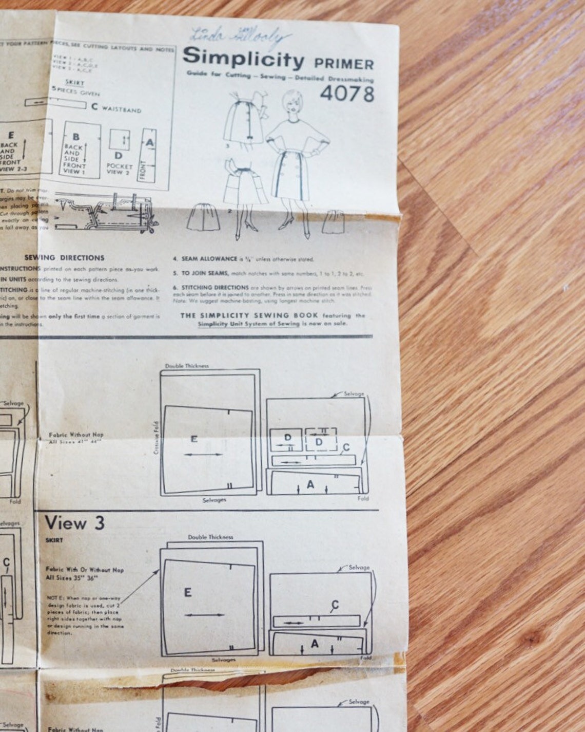 Vintage 1962 Simplicity 4078 Sewing Pattern Misses' Skirt - Etsy