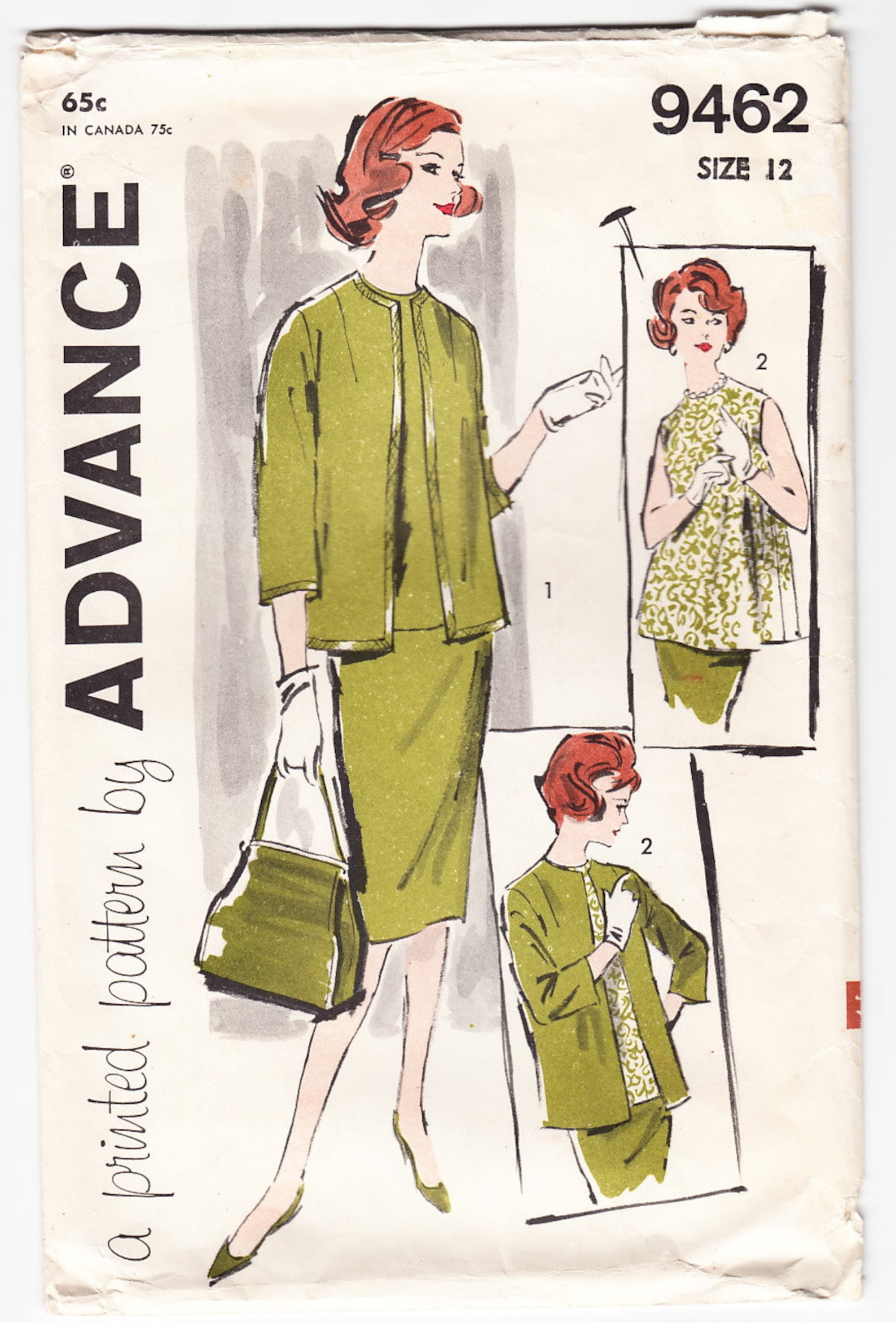 Vintage 1960 Advance 9462 Sewing Pattern Misses' Maternity | Etsy
