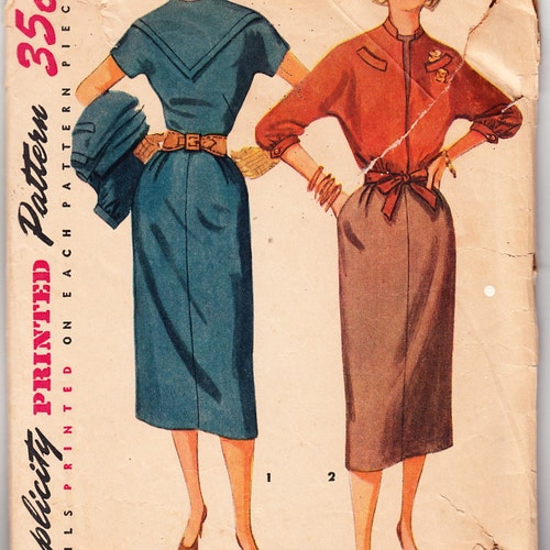 Sophisticated 50s Dress & Jacket Pattern Simplicity 3062 Size - Etsy