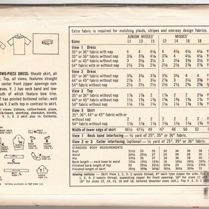 Vintage 1957 Simplicity 2311 Sewing Pattern Jr. Misses' and Misses' Two ...