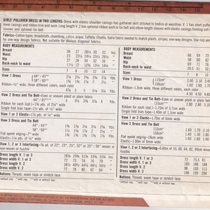 Vintage 1983 Simplicity 6041 Sewing Pattern Girl's Pullover Dress in ...