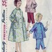 Vintage 1956 Simplicity 1441 Sewing Pattern Child's Girl's Pajamas and ...