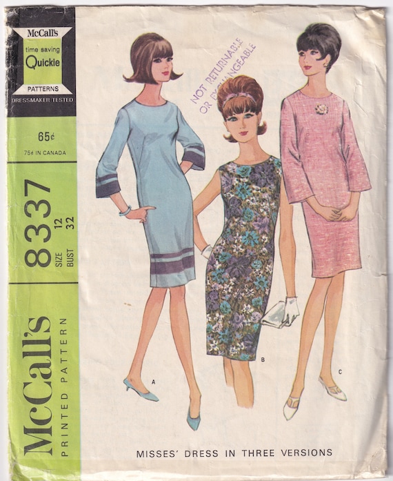 Vintage 1966 Mccall's 8337 Sewing Pattern Misses' | Etsy