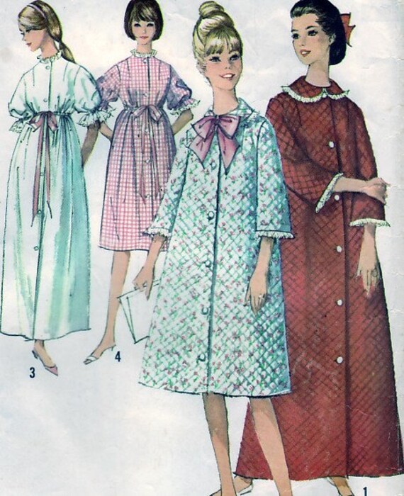 Pattern Misses Robe Simplicity 1964 Sewing & Needlecraft Patterns ...