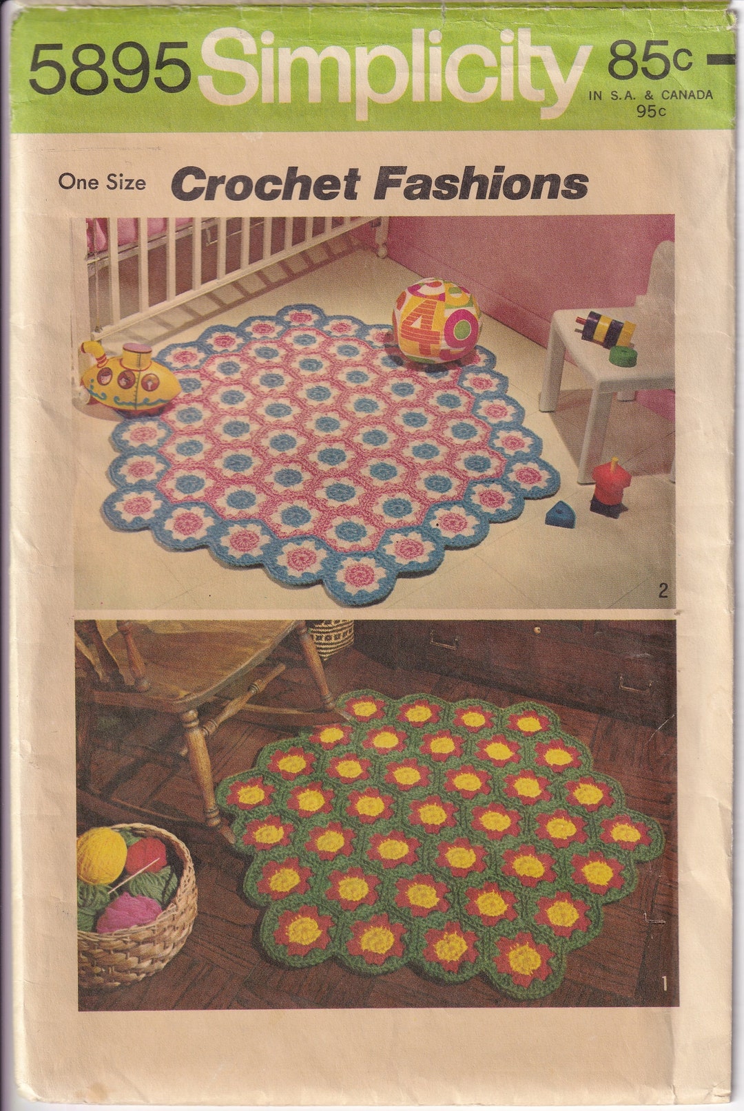 Vintage 1973 Simplicity 5895 UNCUT Sewing Pattern Craft Crochet for ...