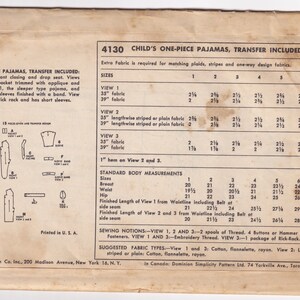 Vintage 1952 Simplicity 4130 Sewing Pattern Child's, Toddlers' One ...